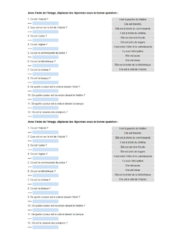 Prepositions de Lieu Ville | PDF