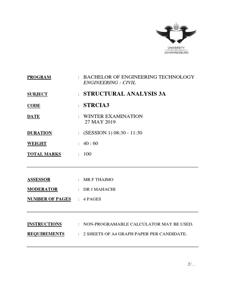 Structures past paper | PDF | Bending | Beam (Structure)