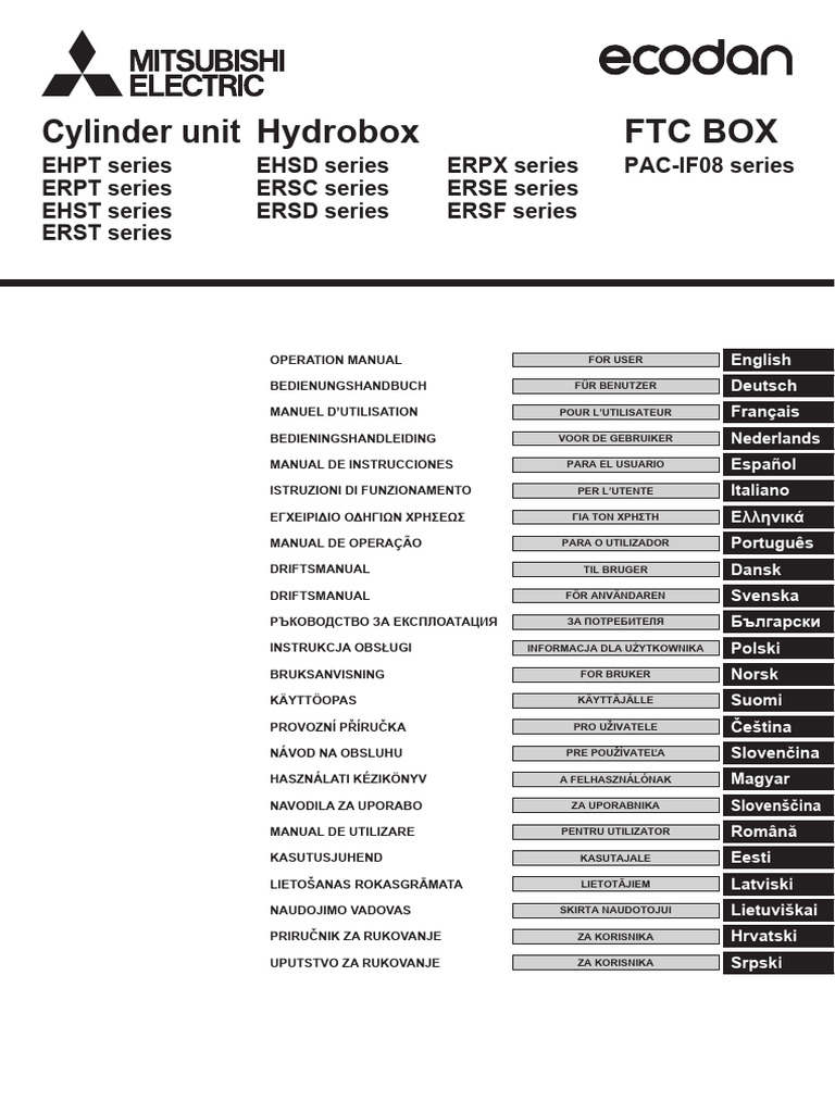 EHPT20X-MEHEW Instruction Book DG79T729H02 - 1 | PDF | Heat Pump | Heat