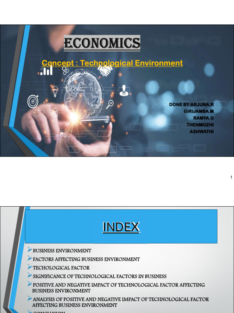 Economics: Concept: Technological Environment | Download Free PDF ...