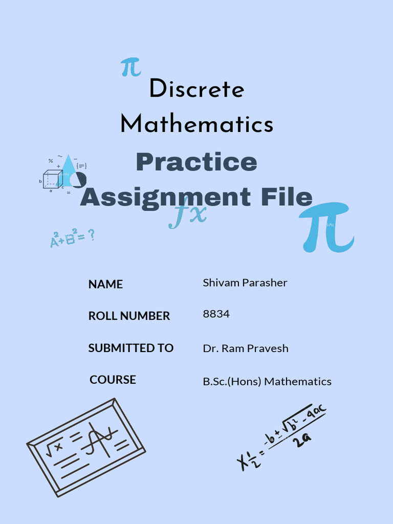 Discrete Mathematical Practical 8834 | PDF | Boolean Algebra | Teaching ...