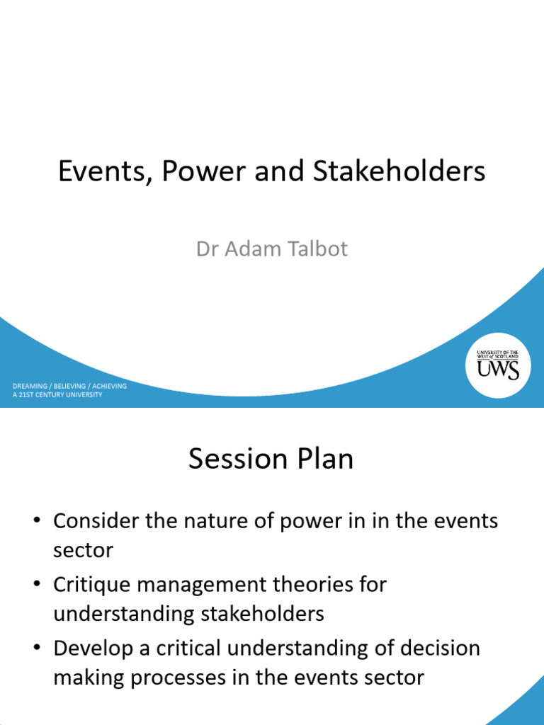 Power and Stakeholders | PDF | Discourse | Power (Social And Political)