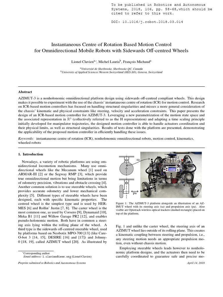 Lauria_2018_instantaneous_centre_rotation_omnidirectional_mobile_robots | PDF | Kinematics ...