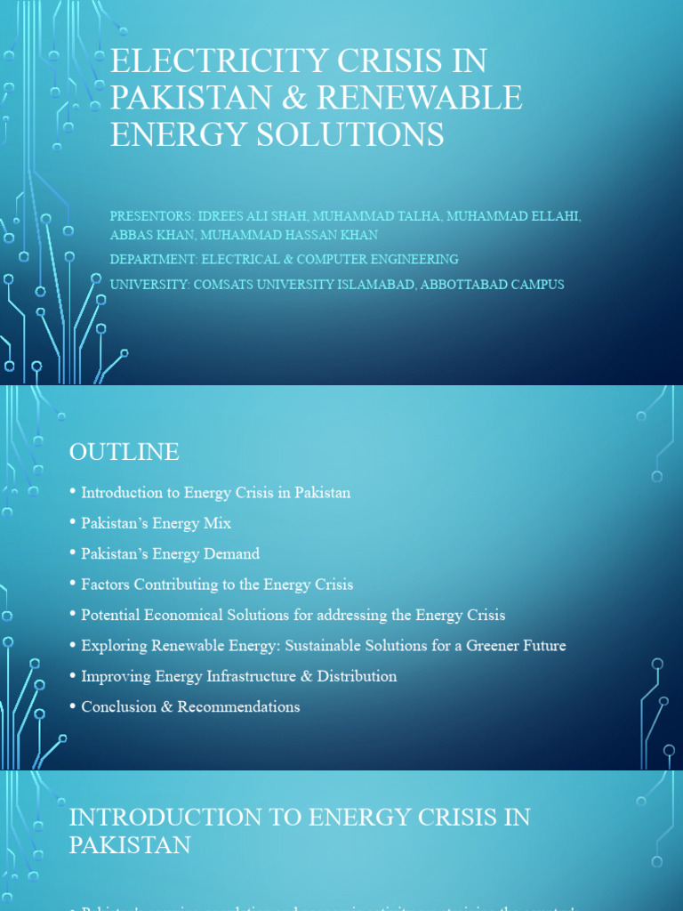 Renewable Solutions for Pakistan's Energy Crisis | PDF | Renewable ...