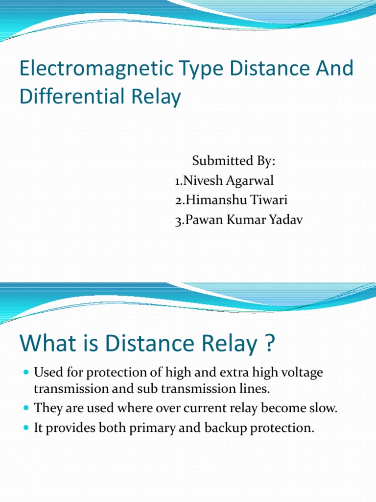 Electromagnetic Distance & Differential Relays | PDF | Relay ...
