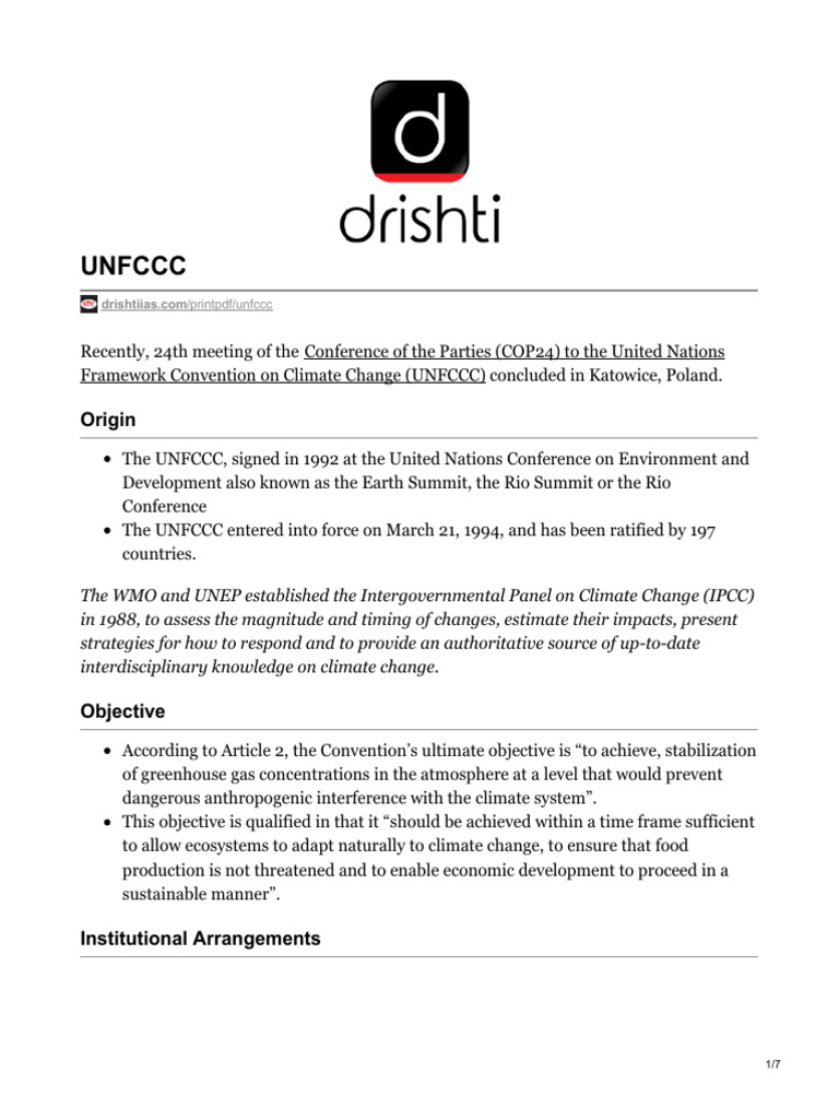 1598978425-Unfccc Cop Summit | PDF | United Nations Framework ...