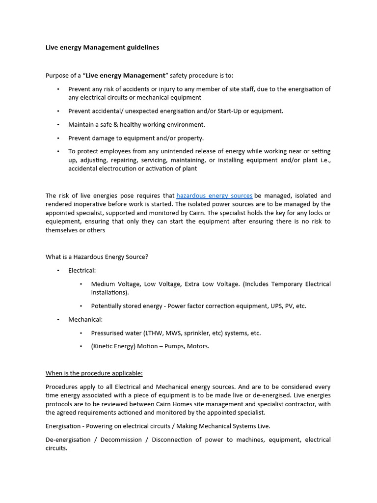 LOTO document | PDF | Safety | Occupational Safety And Health