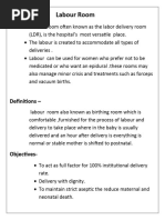 Labor Room Design and Setup Guidelines | PDF | Caesarean Section ...