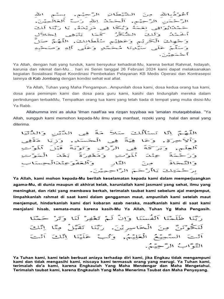 Doa Acara Resmi | PDF