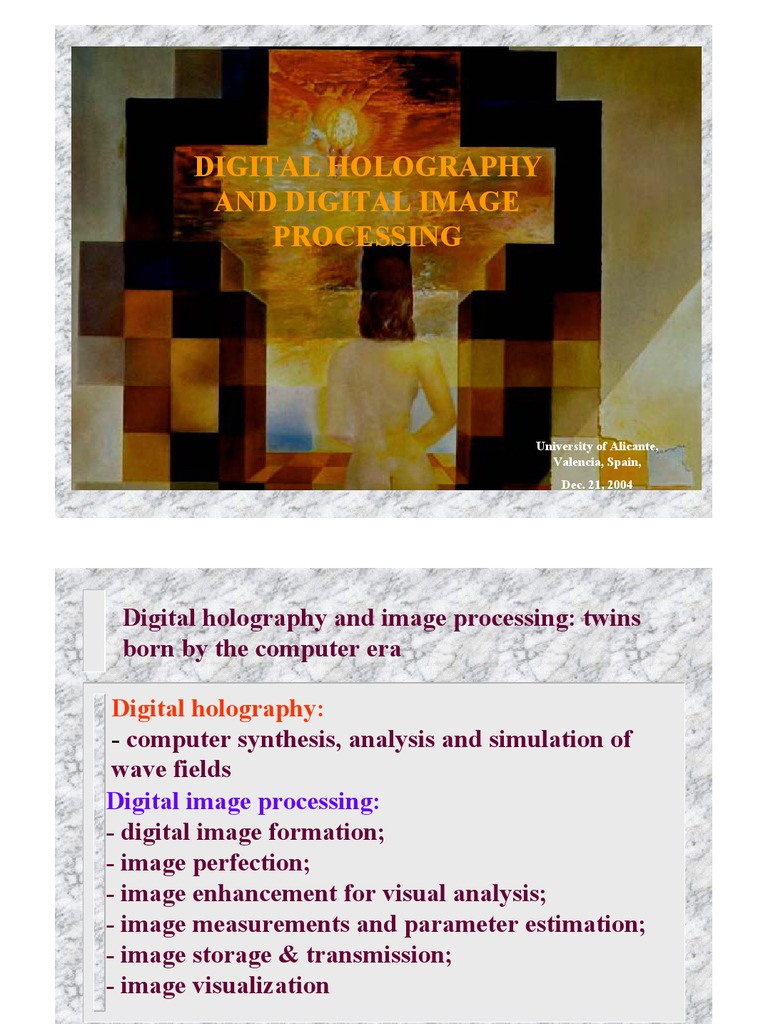 Digital Holography and Image Processing | PDF | Holography | Microscopy
