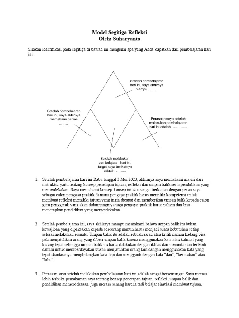 Refleksi H5 Model Segitiga | PDF