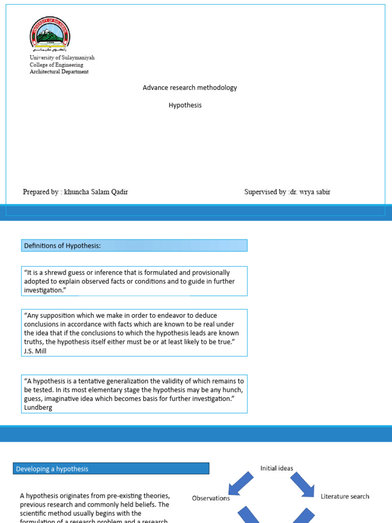 Hypothesis - Khuncha Salam | PDF | Hypothesis | Statistics