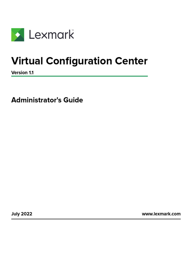 Lexmark VirtualConfigurationCenter AdminGuide en | PDF | Web Service ...