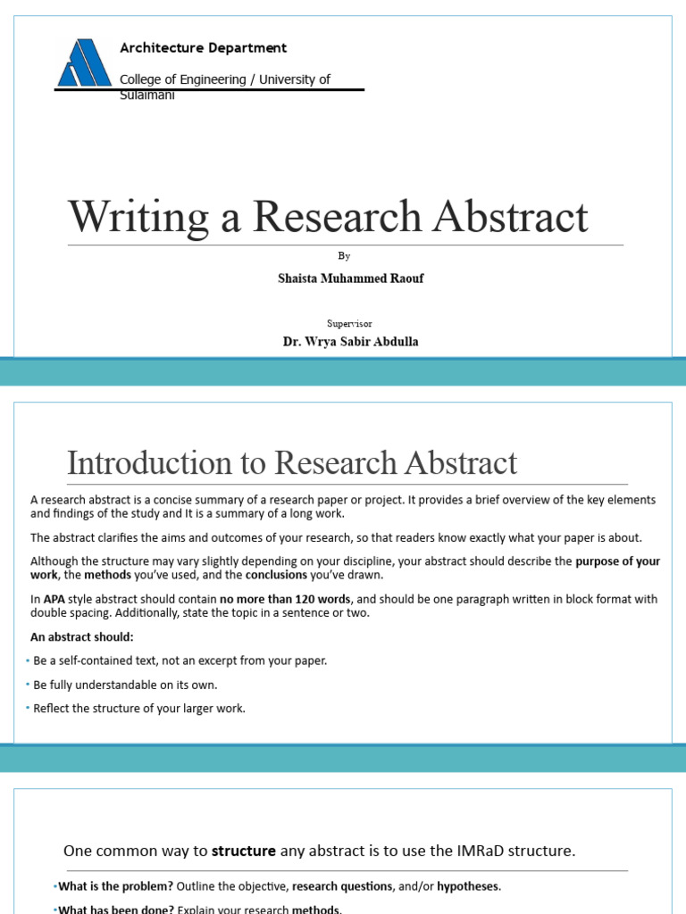 Research - Abstract - Shaista M.raouf | PDF | Human Communication | Science