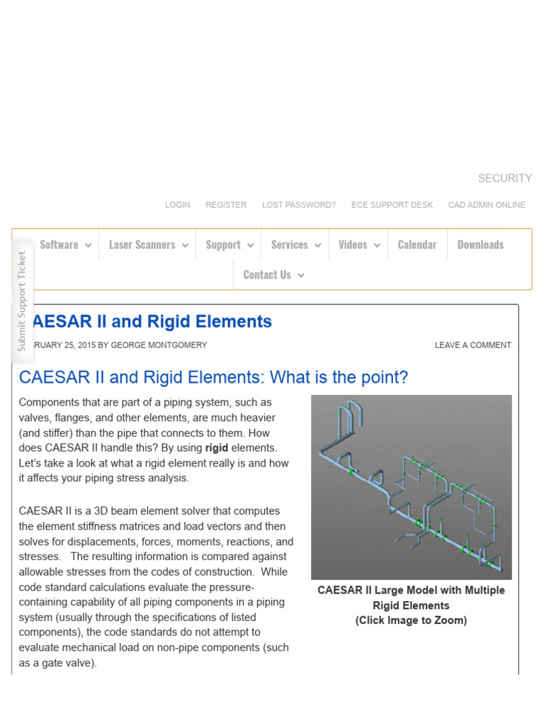 CAESAR II and Rigid Elements | Download Free PDF | Stress (Mechanics ...