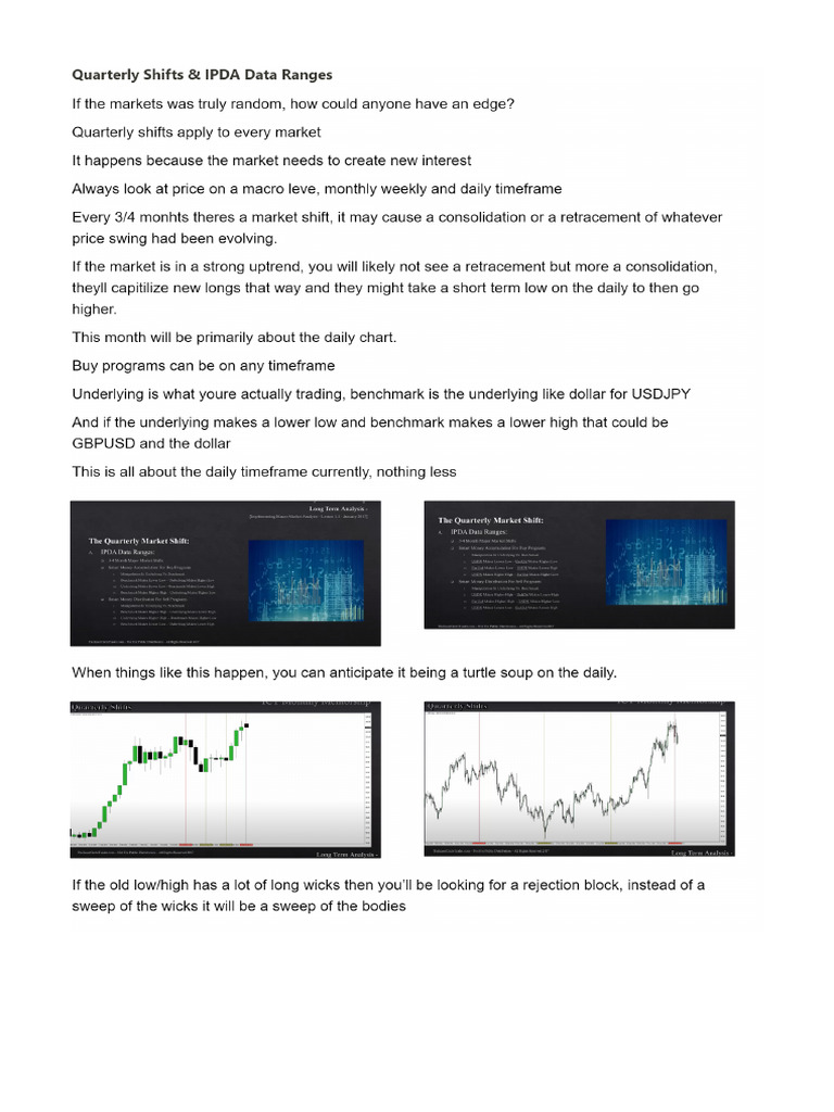 1.1 Quarterly Shifts & IPDA Data Ranges | PDF