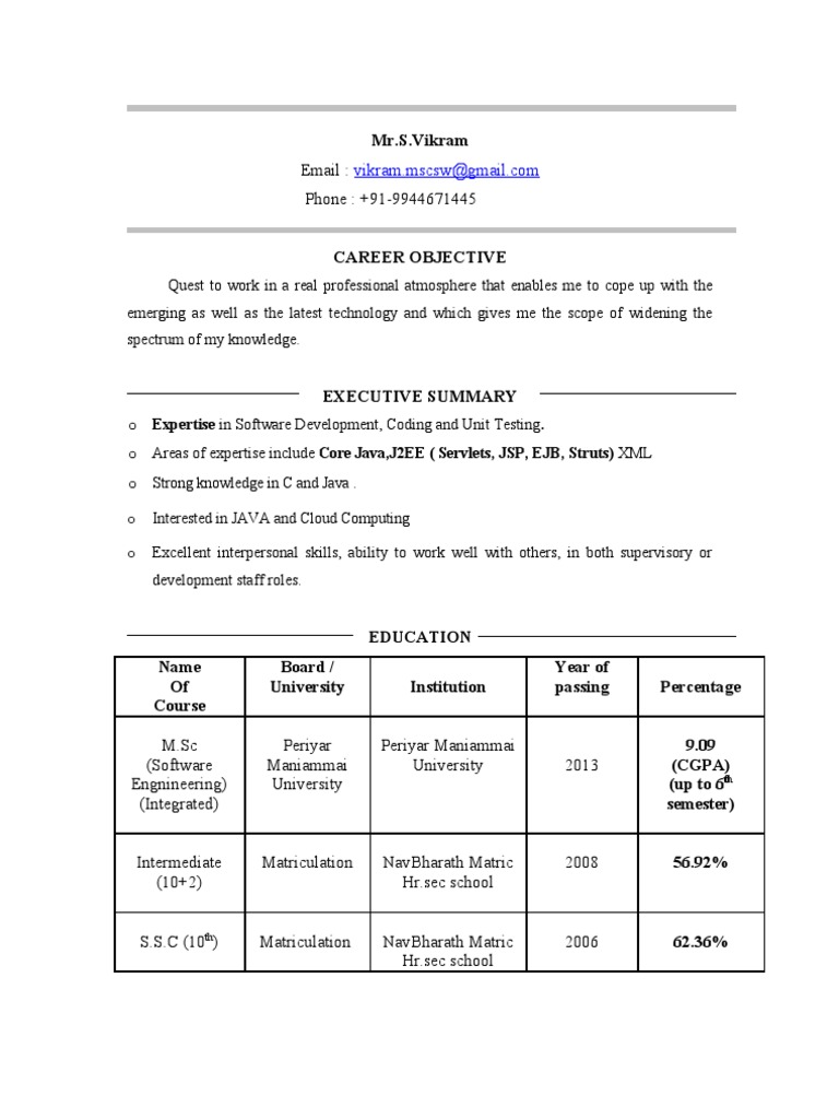 Vikram Resume | PDF | Java Server Pages | Java Servlet