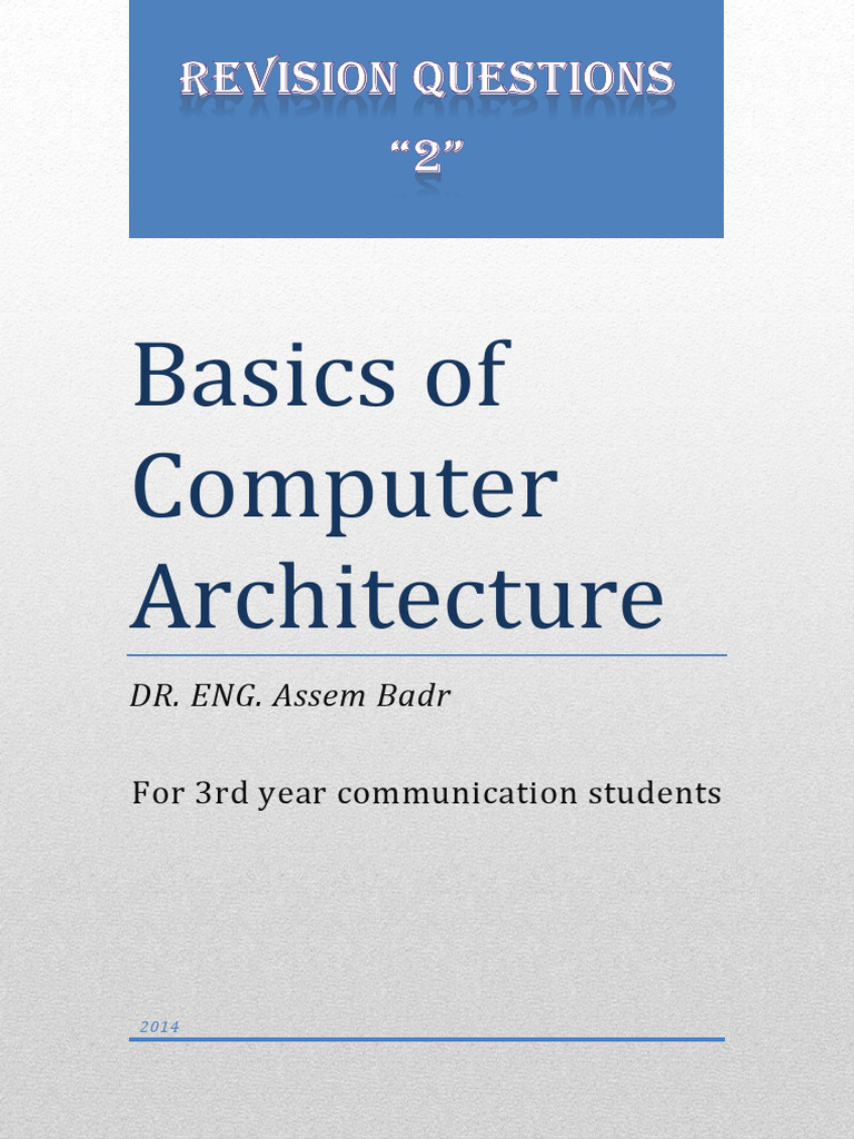 محاضرات أساسيات نضام الحاسوب٢ | PDF | Assembly Language | Computer Architecture