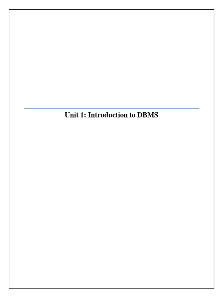 Introduction To Database Management System-Notes | Download Free PDF ...
