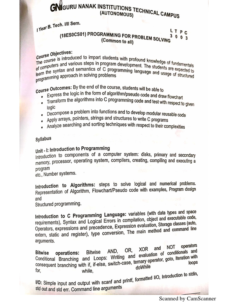 Pps Unit-1 Material | PDF