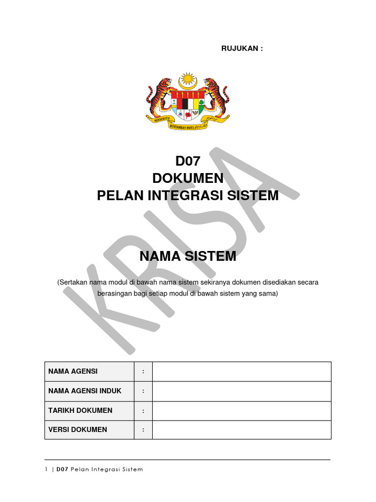 Pelan Integrasi Sistem | PDF