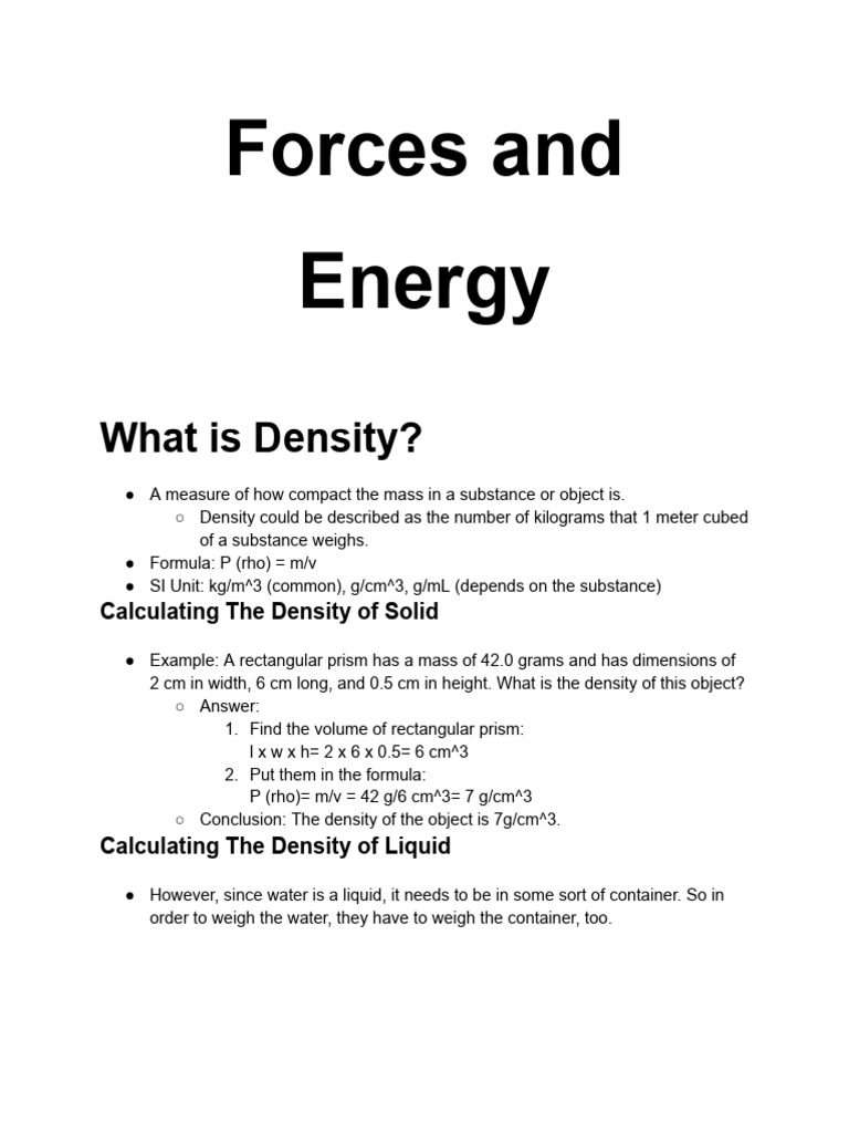 Physics Revision Sheet | Download Free PDF | Light | Density