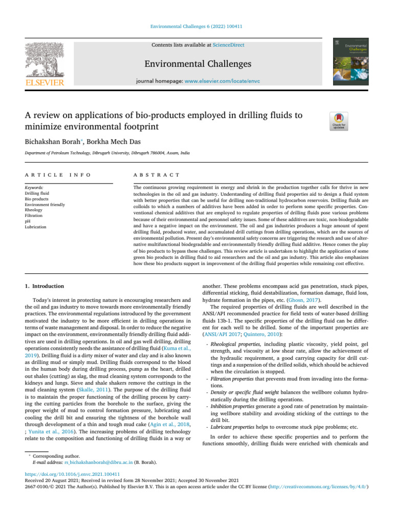 Bio-Products in Eco-Friendly Drilling Fluids | PDF | Dietary Fiber ...