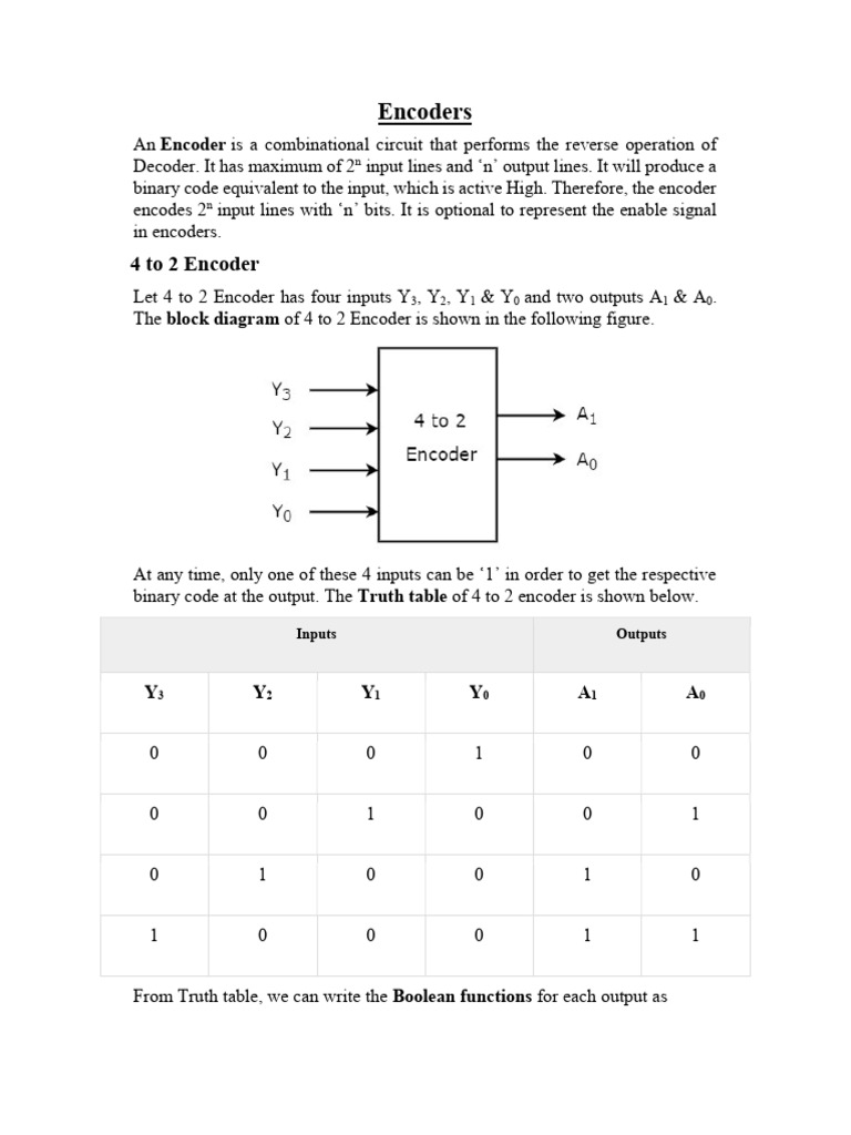 Encoders Decoders Multiplexer | Download Free PDF | Electrical Circuits | Computer Engineering