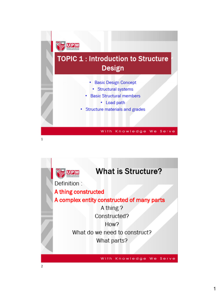 W2-1 Introduction To Structure Design 2 | PDF | Concrete | Materials ...