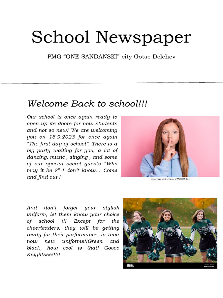 School Newspaper | PDF