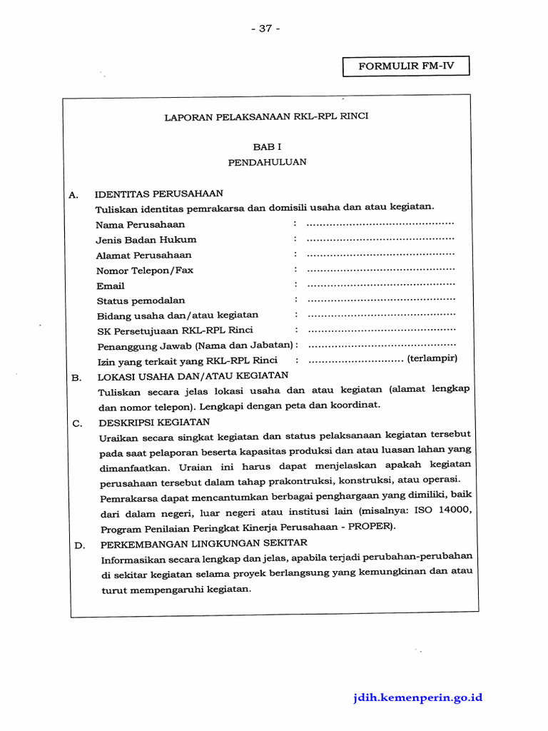 Format Draft RKL RPL Rinci | PDF