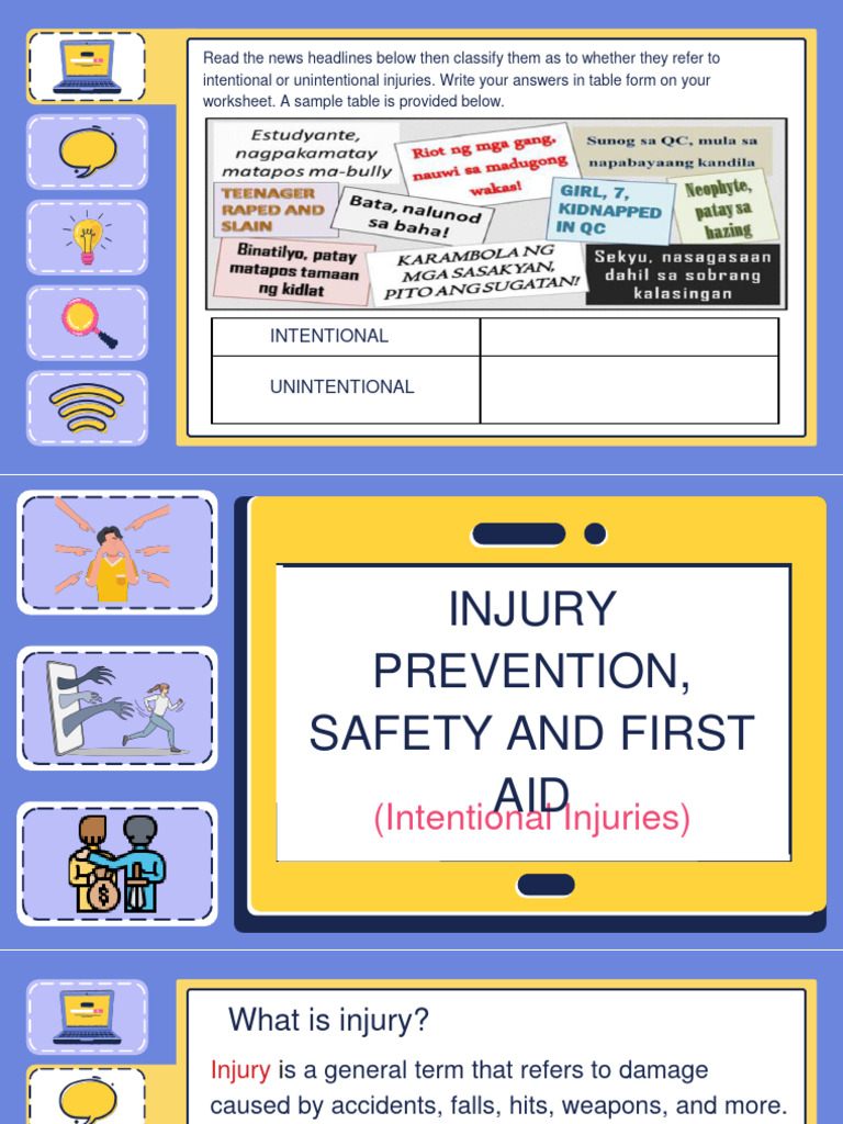 HEALTH Injury Prevention Safety and First Aid | PDF | Fraternities And ...