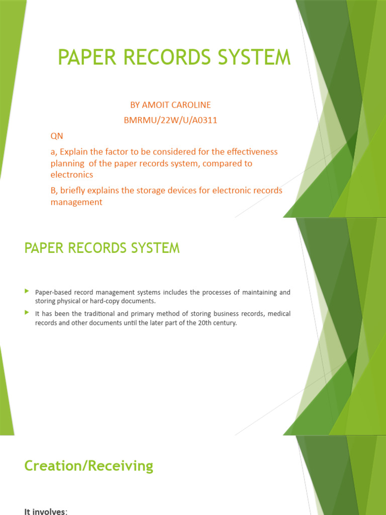 Paper Records System.2 | PDF | Usb Flash Drive | Computer Data Storage