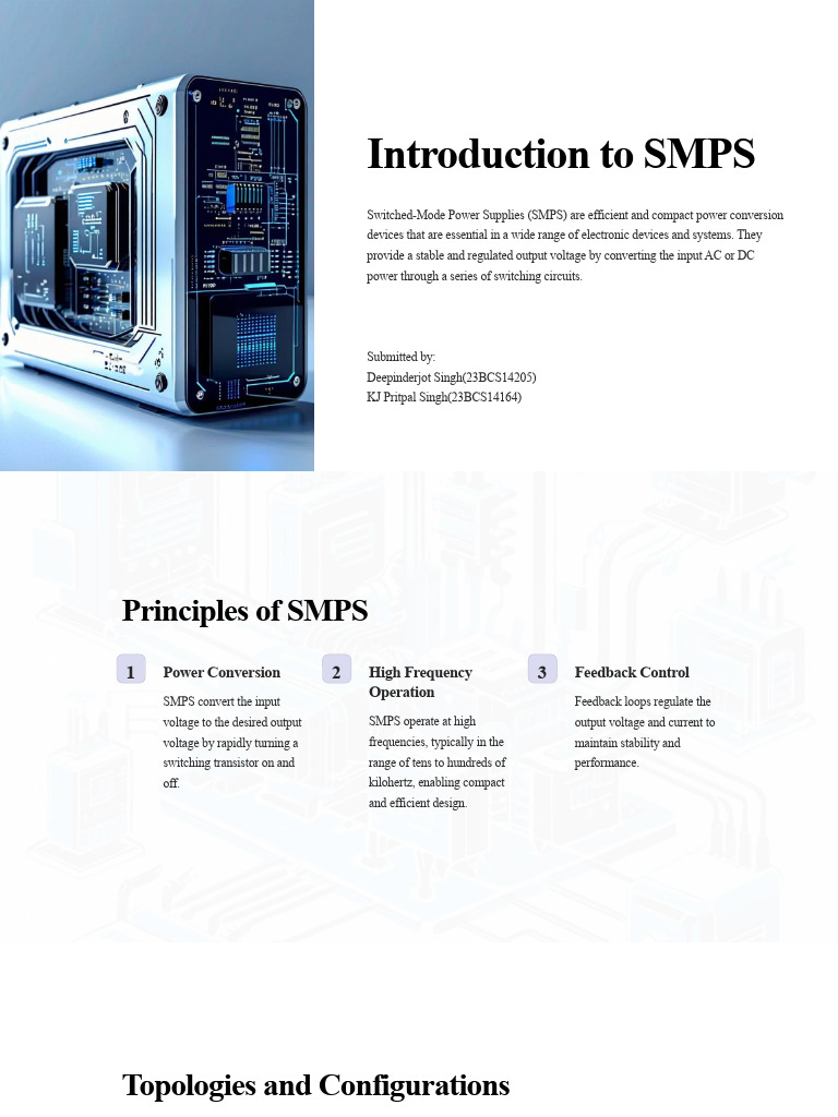 Introduction To SMPS | PDF | Power Supply | Power Electronics