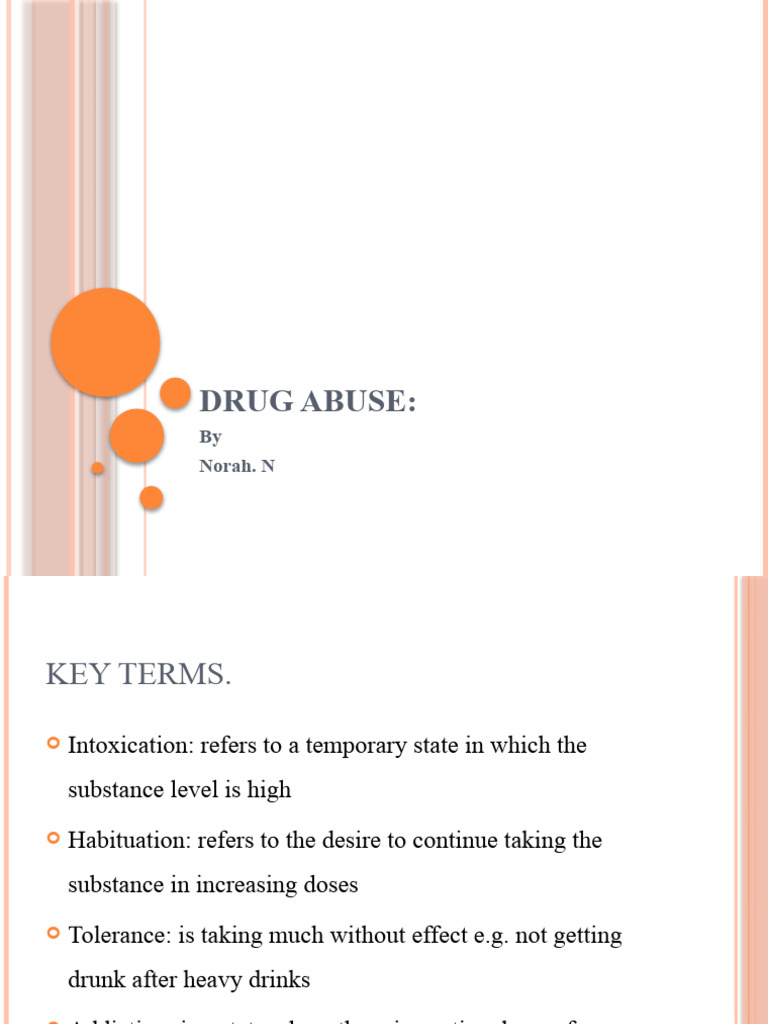 Drug Abuse | PDF | Substance Abuse | Substance Dependence