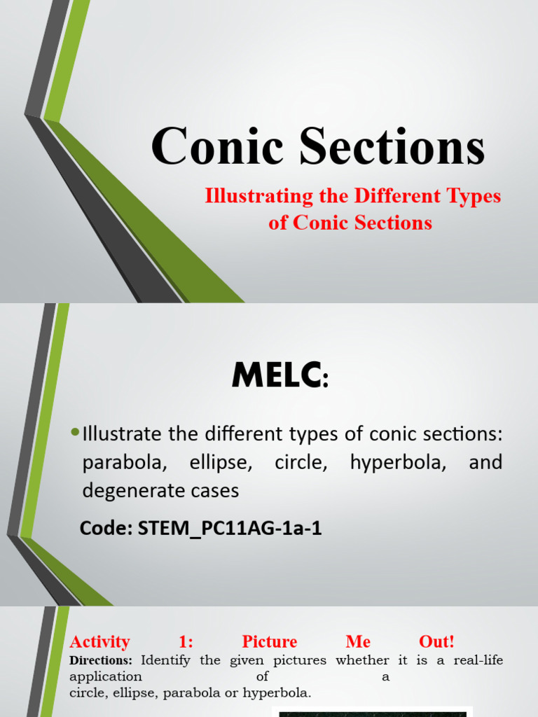 1.1 Conic Sections | PDF | Ellipse | Algebraic Geometry