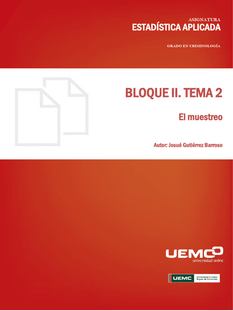 Bloque 2 Tema 2 | PDF | Muestreo (Estadísticas) | Probabilidad