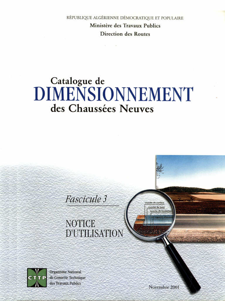 67- Les Catalogue de dimensionnement des Chaussées Neuves fascicule 2-hypothèse et donnés de ...