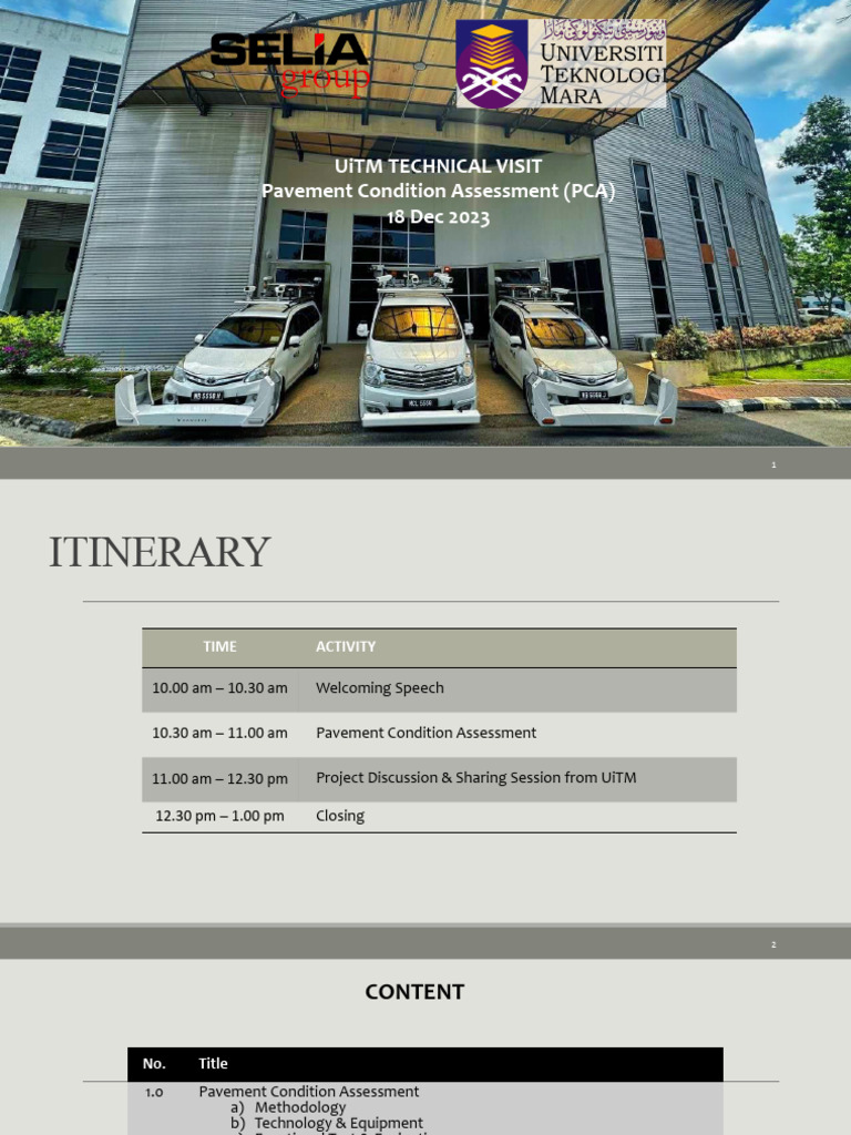 Presentation PCA - UiTM Slide VPresent | PDF | Transportation Engineering
