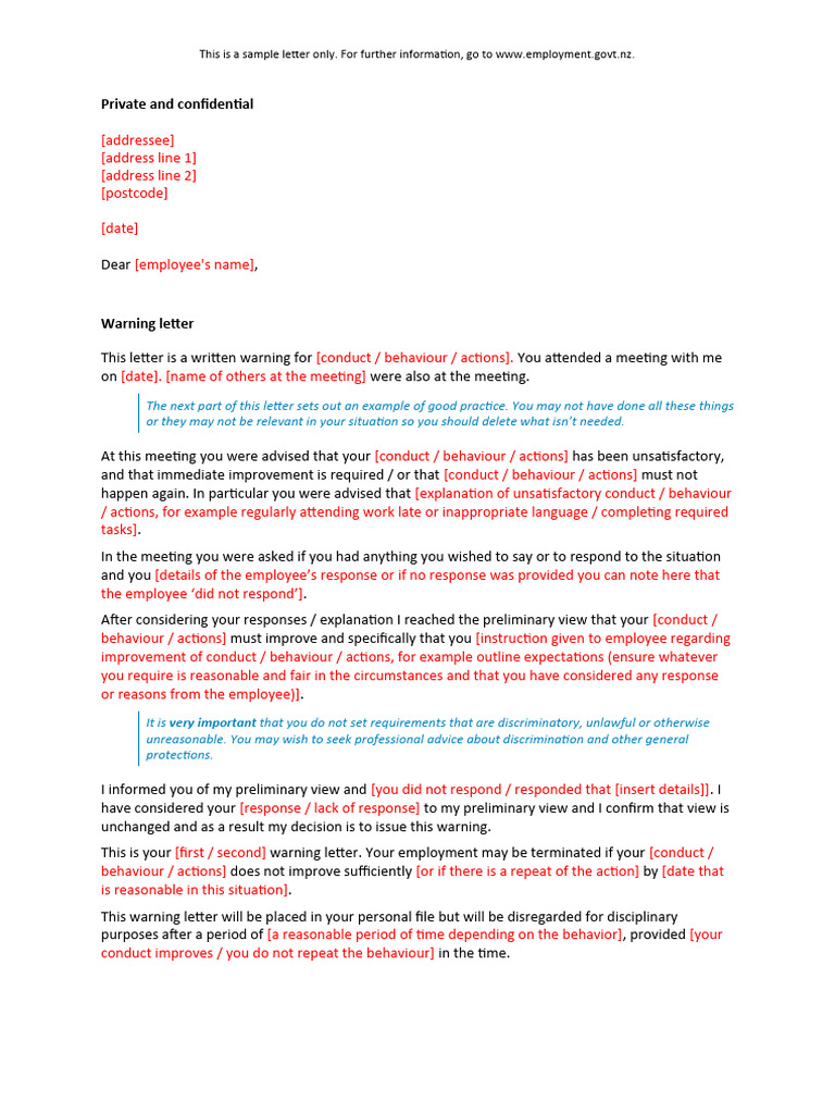 Sample-letter-warning | PDF | Justice | Crime & Violence