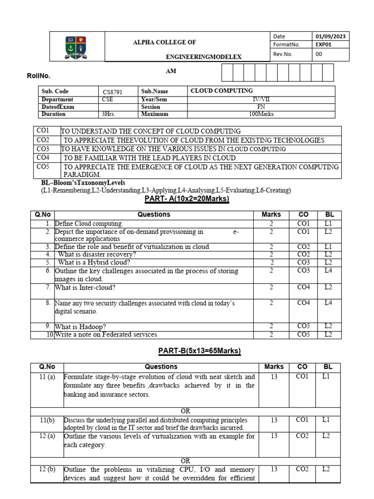 CC-Model Seta | PDF | Cloud Computing | Map Reduce