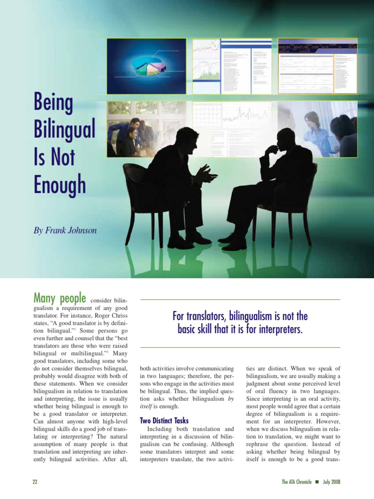 Bilingual Is Not Enough | PDF | Multilingualism | Translations