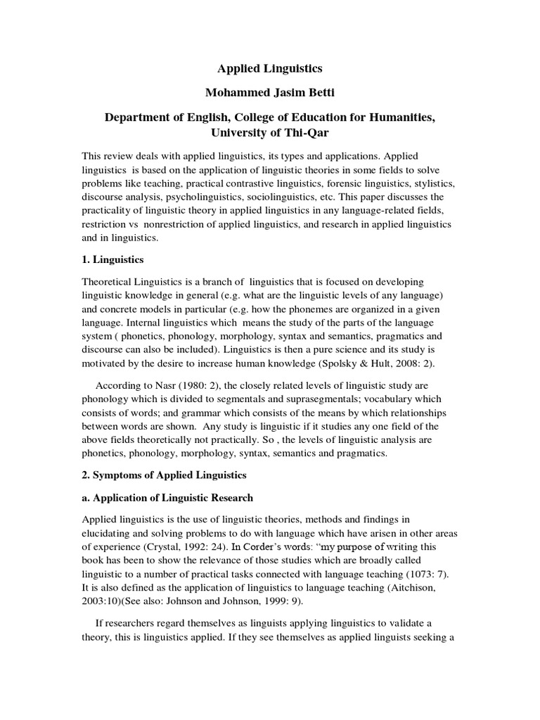 Appliedlinguistics | PDF | Linguistics | English Language