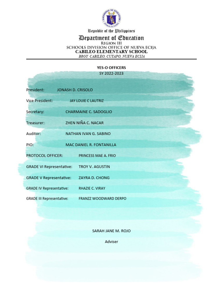 YES-O Action Plan, ACR with documentation | PDF | Teachers | Natural ...