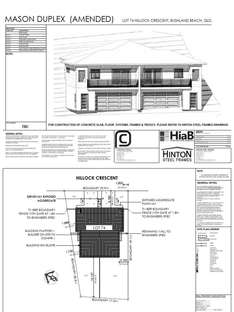 Mason Duplex Construction Plans | PDF | Sanitary Sewer | Building ...