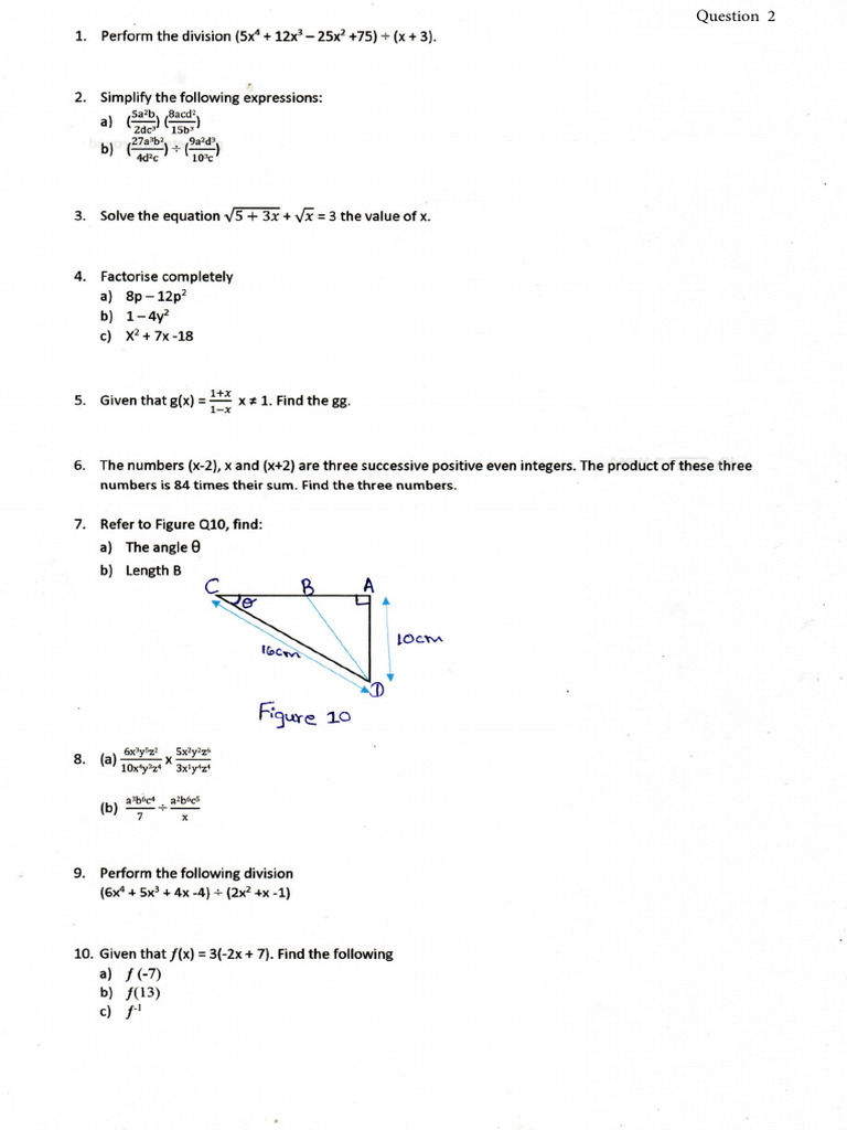 Math Question 2 | PDF