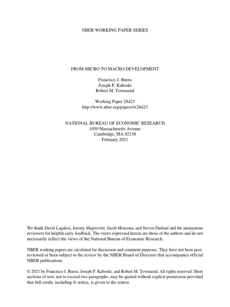 From Micro To Macro Development | PDF | Macroeconomics | Economics