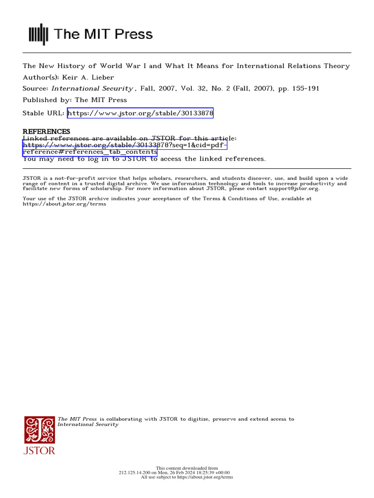 The New History of World War I and What It Means For International ...