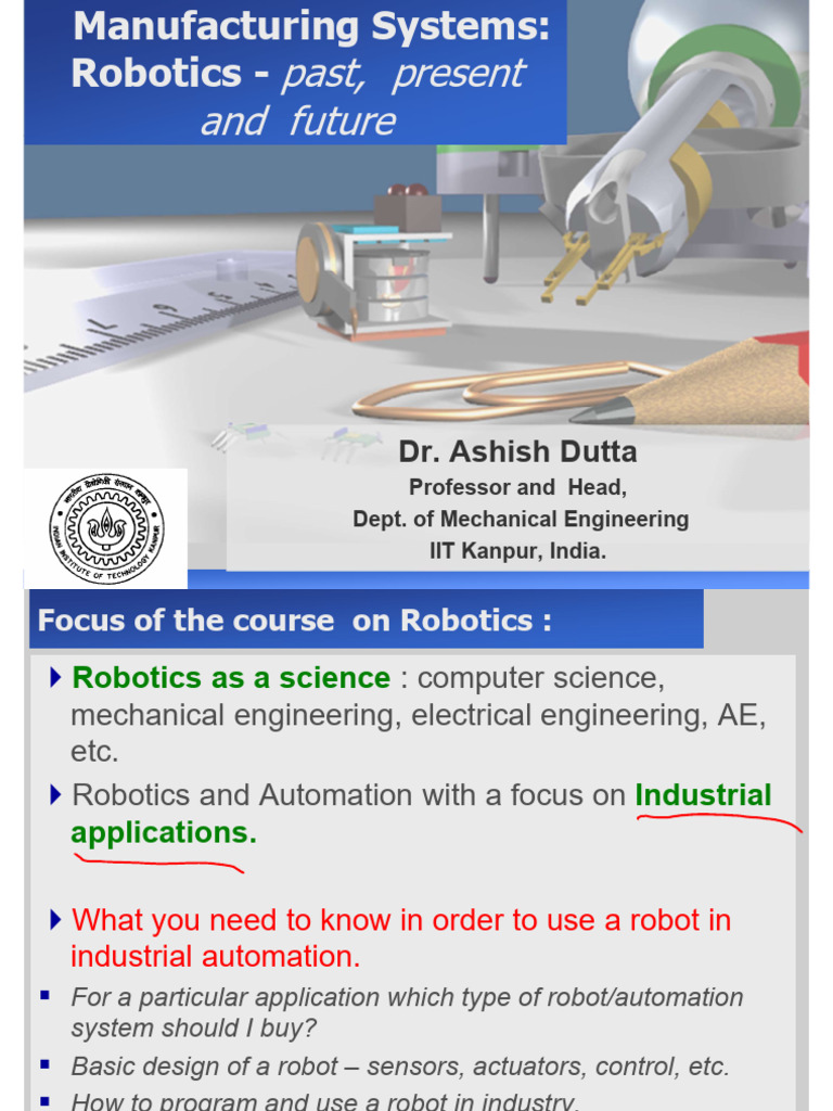 Robotics Part | PDF | Robot | Robotics