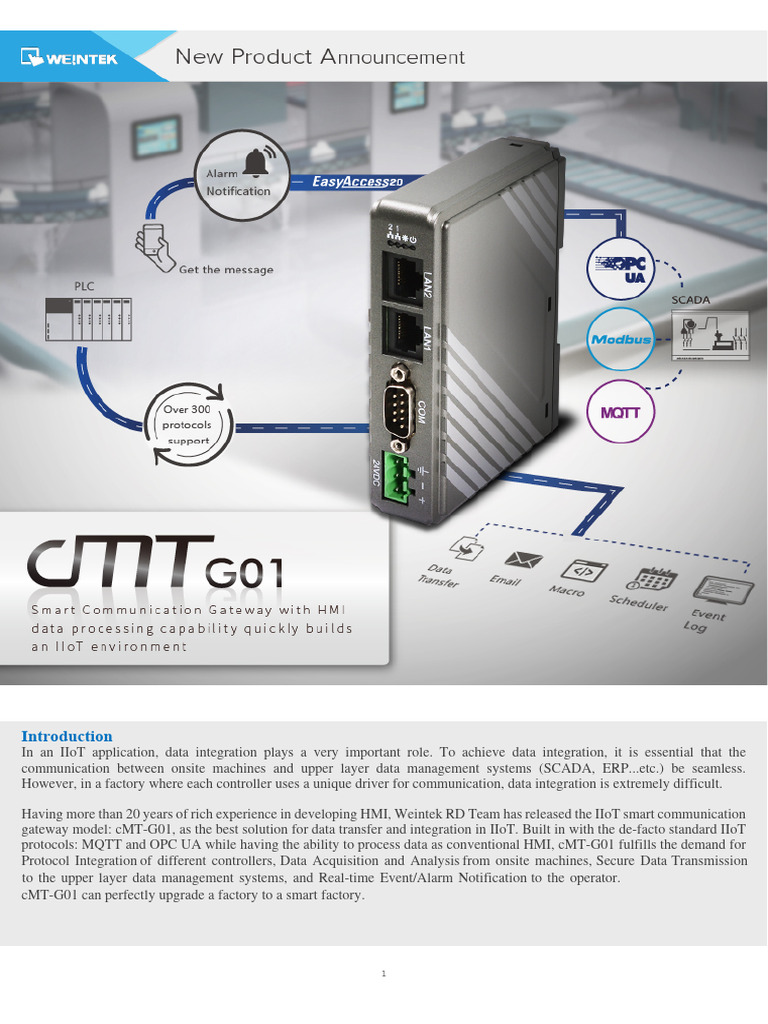 CMT G01 Brochure | PDF | Scada | Service Industries